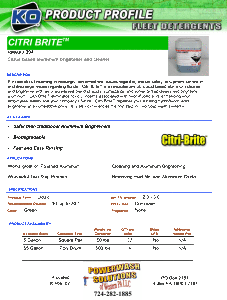 Non-HF Aluminum Brightener - Citri Brite 204 by KO Mfg. - Power Wash ...